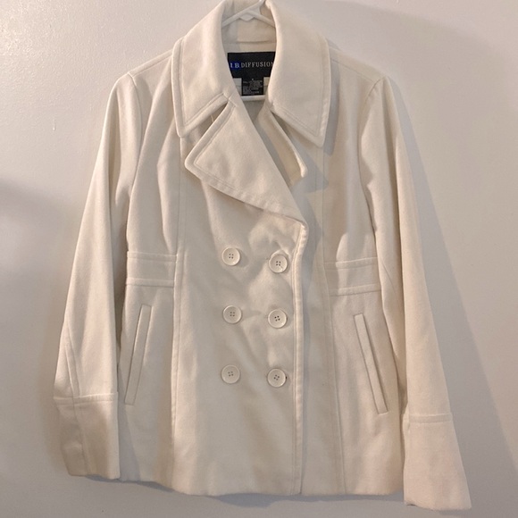 I.B. Diffusion | Jackets & Coats | Ib Diffusion Cream Colored Coat ...